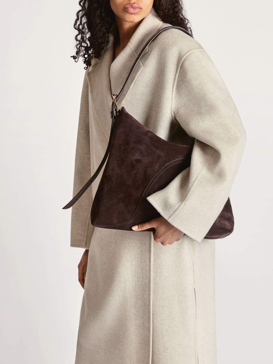 Bassano Walnut Suede/Leather Tote bag | ATP Atelier | Official Site