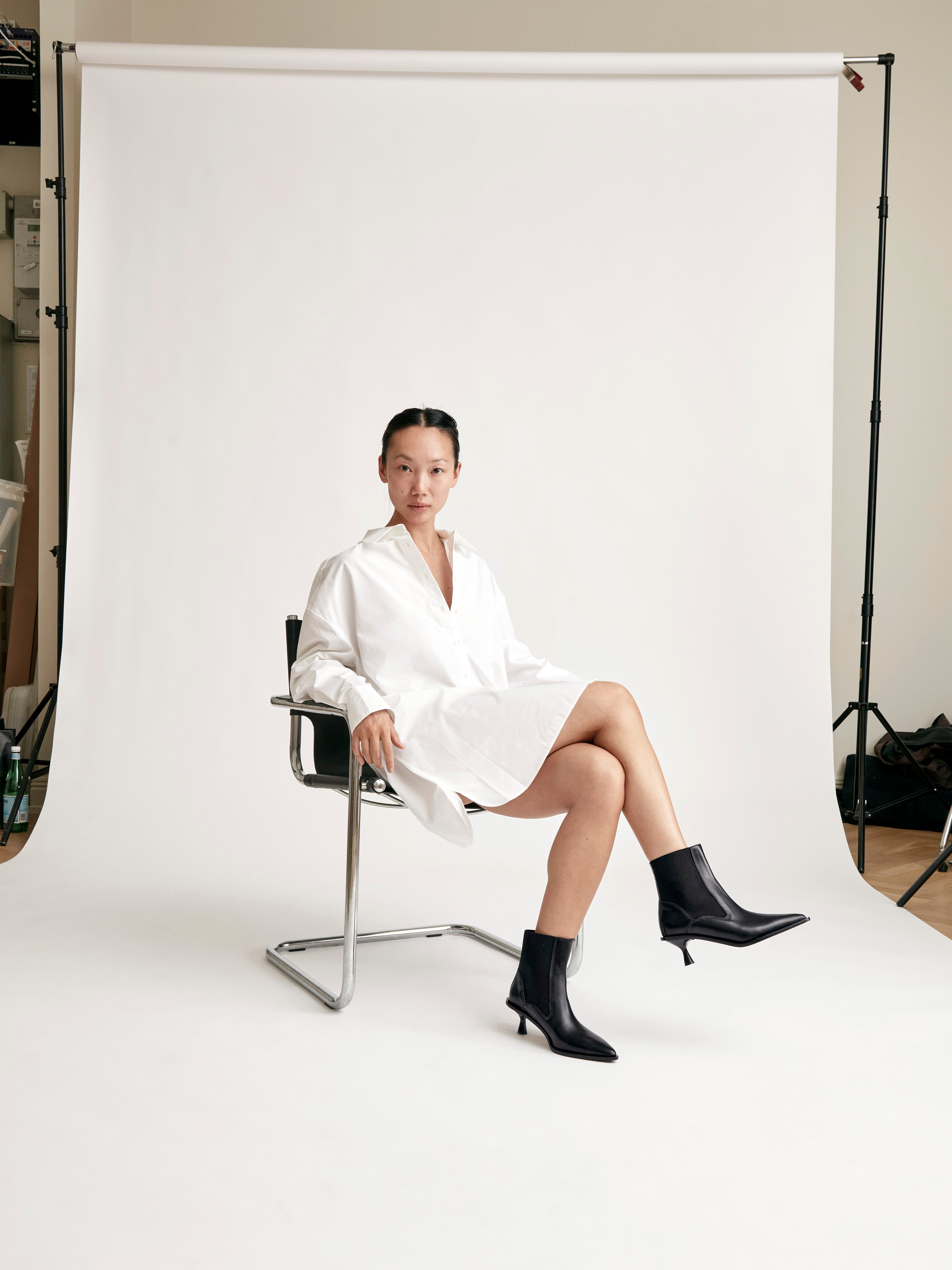 Trino Black Leather Ankle boots | ATP Atelier | Official Site